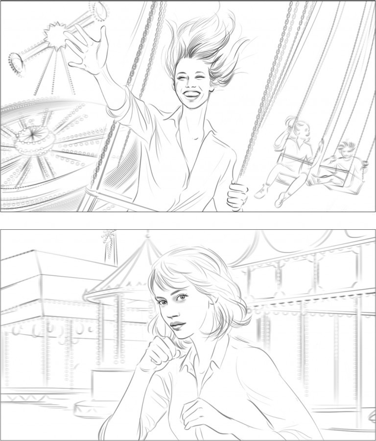 Gemma : b & w storyboard | Caroline Maréchal