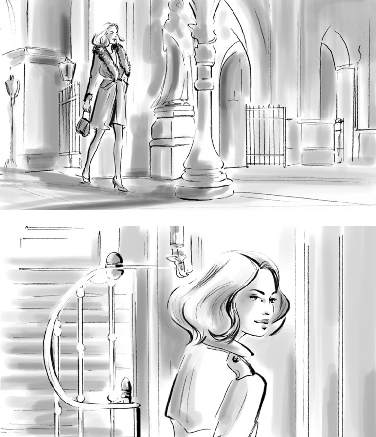 : b & w storyboard | Caroline Maréchal