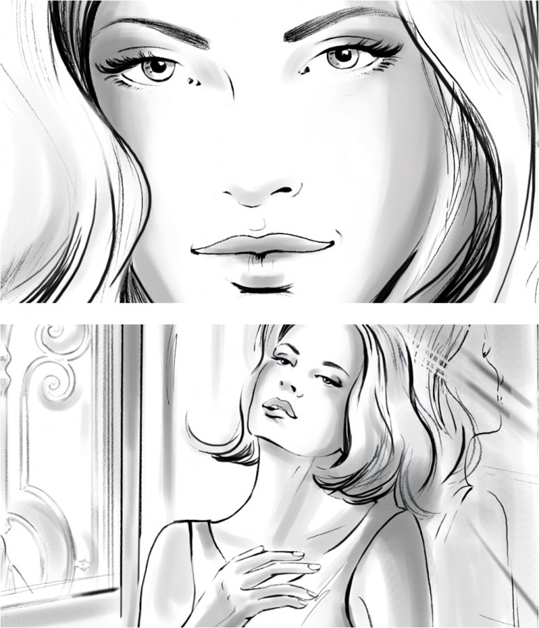 : b & w storyboard | Caroline Maréchal